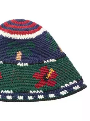 Alanui Crochet-knit Bucket Hat - Blue