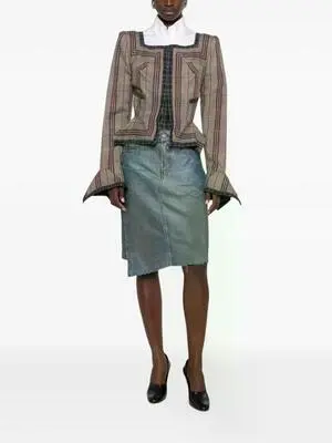 VIVIENNE WESTWOOD Dandy Double-breasted Check Jacket - Grey