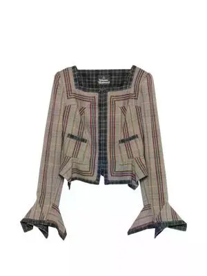 VIVIENNE WESTWOOD Dandy Double-breasted Check Jacket - Grey