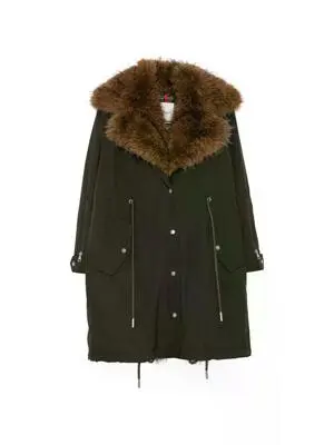 Moncler Halicte Long Down Parka - Green