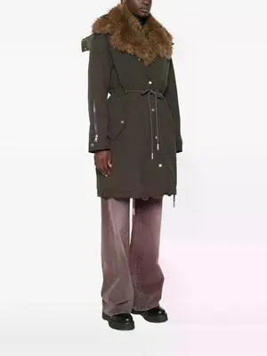 Moncler Halicte Long Down Parka - Green