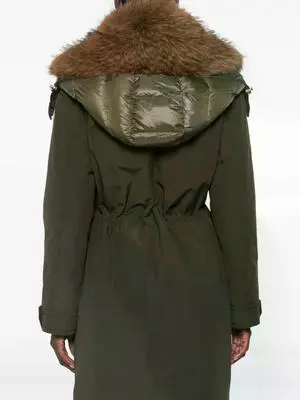 Moncler Halicte Long Down Parka - Green