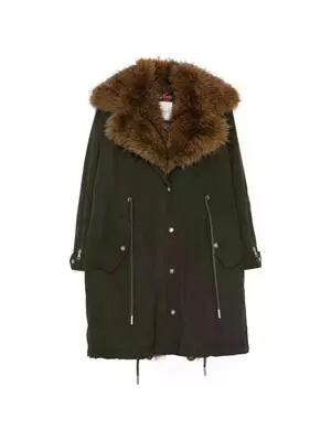 Moncler Halicte Long Down Parka - Green