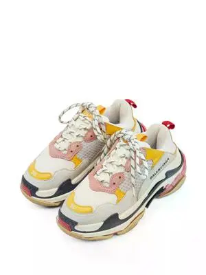 Balenciaga Triple S Panelled Sneakers - White