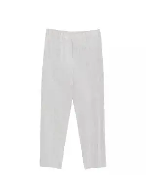 Issey Miyake Cropped Pleated Trousers - Grey