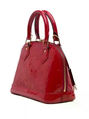 LOUIS VUITTON 2015 Monogram Vernis Alma Bb Satchel