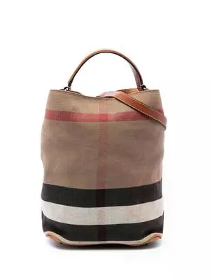 Burberry Check Canvas Ashby Bucket Bag