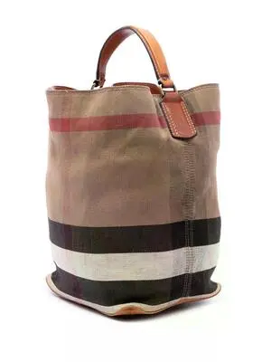 Burberry Check Canvas Ashby Bucket Bag