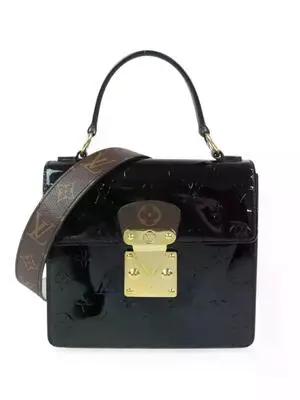 LOUIS VUITTON 2020 Monogram Vernis Spring Street Satchel - Black
