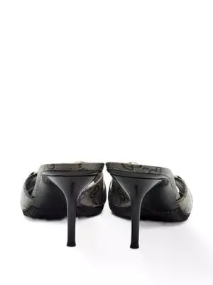 Gucci Gg Horsebit Patterned Sandals - Brown