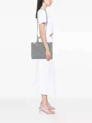 Dior Large Embroidered Canvas Cannage Lady D Lite Satchel