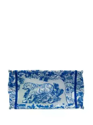 Dior Toile De Jouy Sauvage Book Tote Bag - Blue