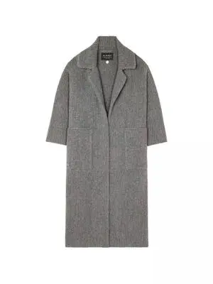Alanui Rib-stitch Belted Coat - Grey