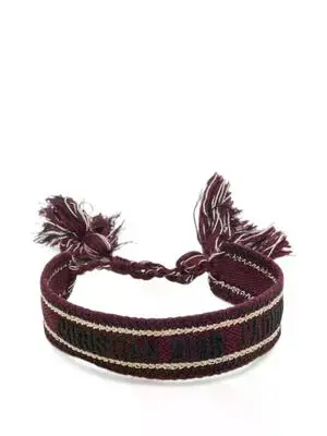 Dior J'adior Embroidered Tassel Bracelet - Red