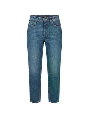 MOORER Faded Effect Denim Jeans