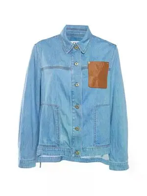 Loewe Denim Anagram Patch Button-up Jacket