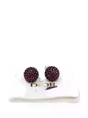 Dior Tribales Crystal Earrings - Black