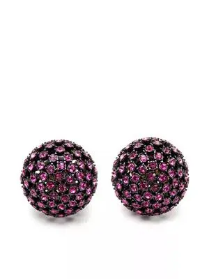 Dior Tribales Crystal Earrings - Black
