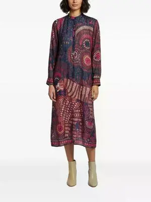 Dior Kaleidoscope Print Midi Dress - Blue