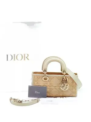 Dior Lady D-joy Raffia Tote Bag