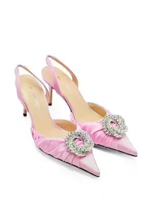 Mach & Mach Crystal-embellished Slingback Pumps