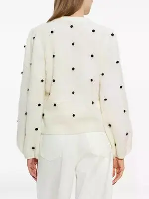 GESTUZ Embellished Crew Neck Sweater