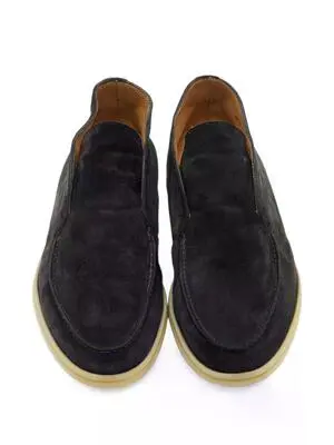 Loro Piana Open Walk Suede Ankle Boots