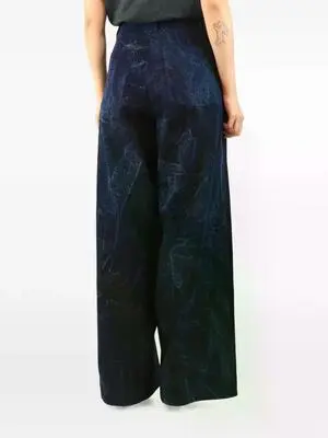 Raey High-rise Acid-wash Palazzo Pants