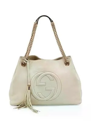 Gucci Soho Interlocking Gg Shoulder Bag - Neutrals