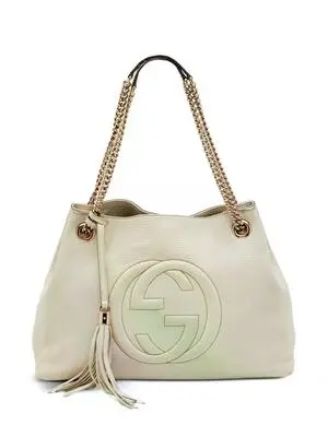 Gucci Soho Interlocking Gg Shoulder Bag - Neutrals