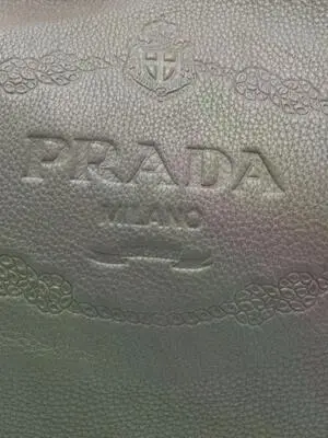 Prada Vitello Daino Phenix Embossed Logo Tote Bag