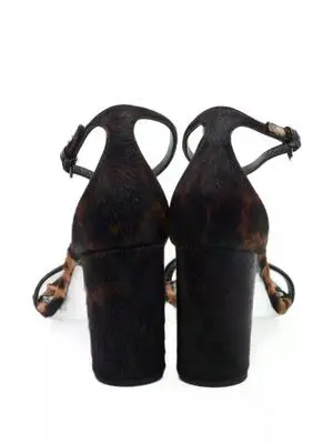 Saint Laurent Jaspe Leopard-print Sandals