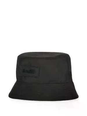 MOORER Logo Patch Bucket Hat - Black