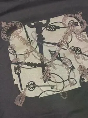 Hermès 2010s Cartouche Print Cotton Dress - Black