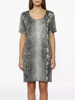 Stella McCartney 2010 Snakeskin-print Short-sleeve Mini Dress