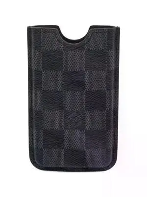 LOUIS VUITTON Damier Graphite Canvas Phone Case - Black