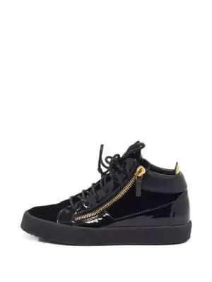 GIUSEPPE ZANOTTI Kriss Patent-leather Sneakers - Black