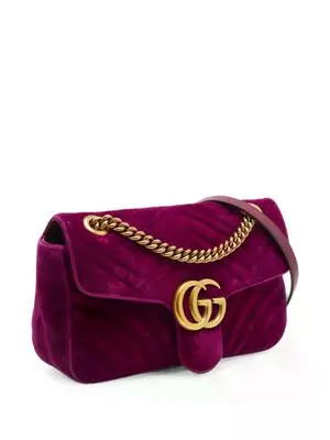 Gucci Gg Marmont Matelassé Shoulder Bag - Purple
