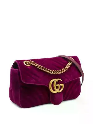 Gucci Gg Marmont Matelassé Shoulder Bag - Purple