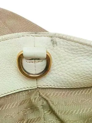 Prada Canapa Studded Two-way Handbag