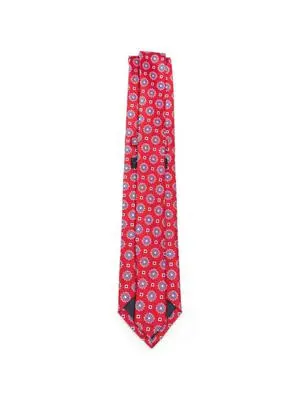 ANTONIO MURO Geometric-pattern Tie - Red