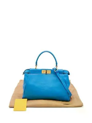 Fendi Medium Peekaboo Selleria Tote Bag - Blue