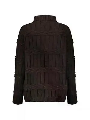 MOORER Cable-knit Roll-neck Sweater