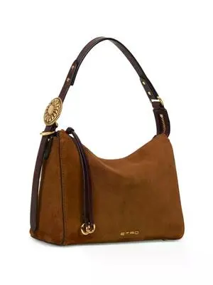 Etro Small Suede Rosette Bag - Brown