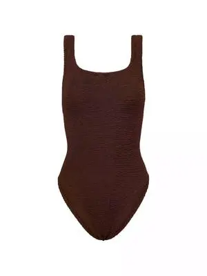 Hunza G Square-neck Swimsuit - Brown