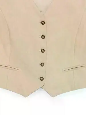 I BLUES V-neck Button-up Waistcoat