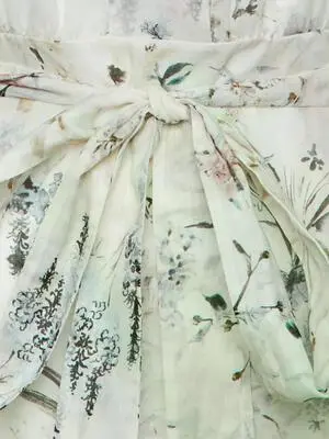Dior Floral Print Belted Midi Dress