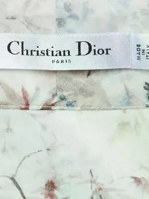 Dior Floral Print Belted Midi Dress