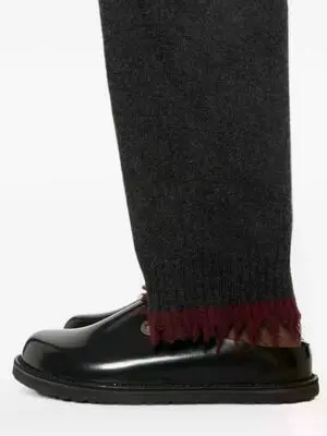 UMA WANG Drawstring Frayed-hem Tapered Trousers