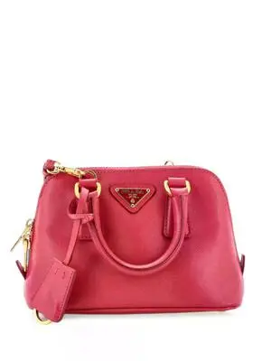Prada Saffiano Leather Mini Crossbody Bag - Pink